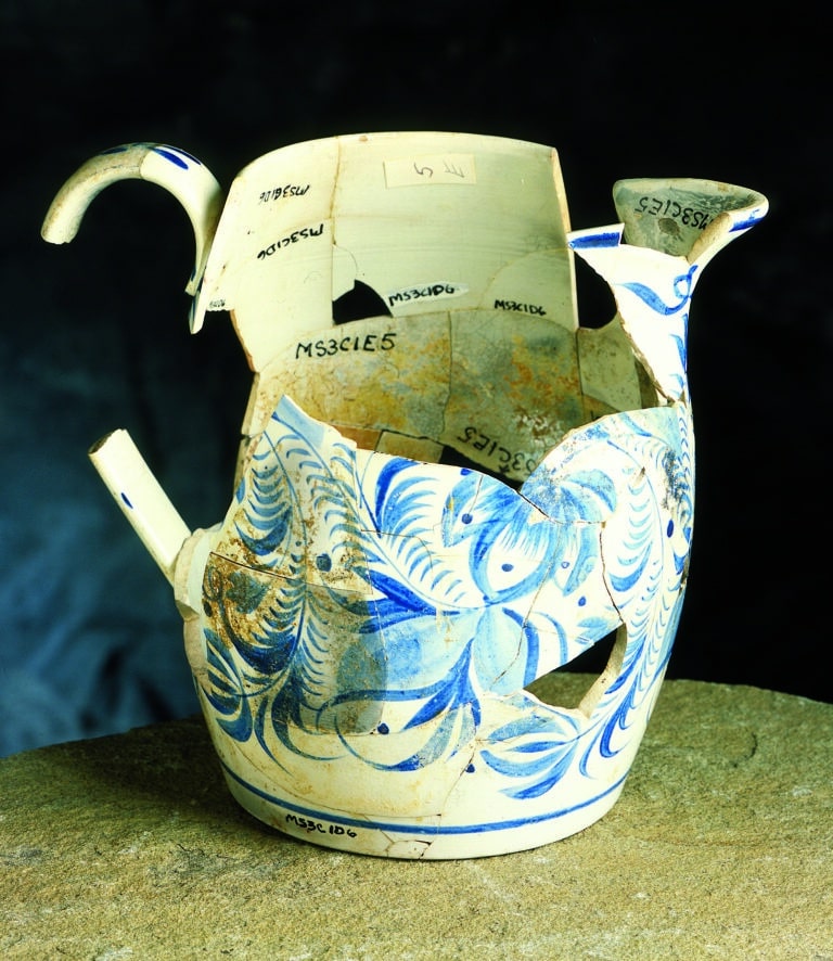 Hand-Painted Pearlware Pitcher - Mackinac State Historic Parks